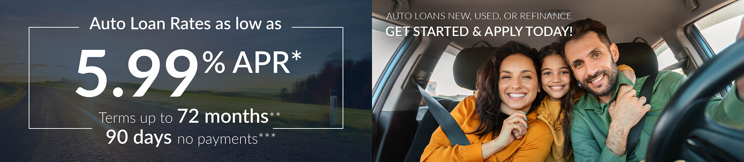 MAR 25 Auto Loan Promotion Banner - Public Safety Credit Union