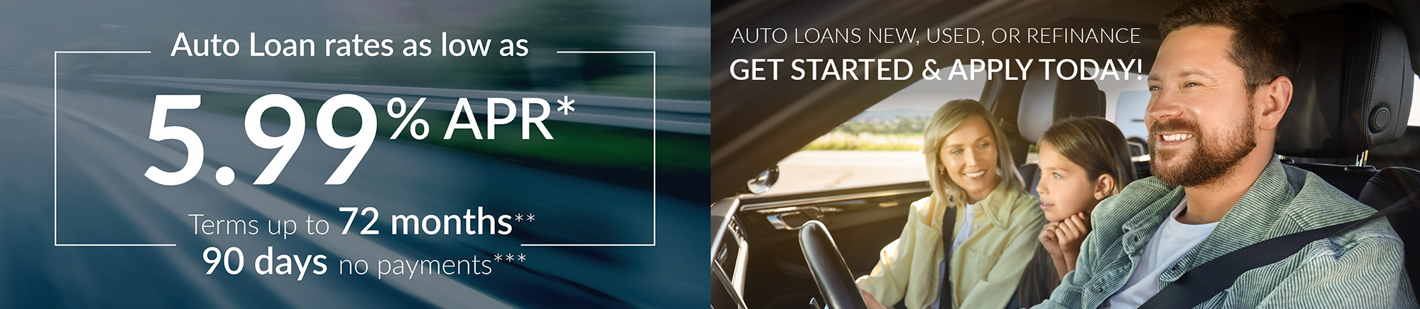 JUN 25 Auto Loan Promotion Banner - Public Safety Credit Union